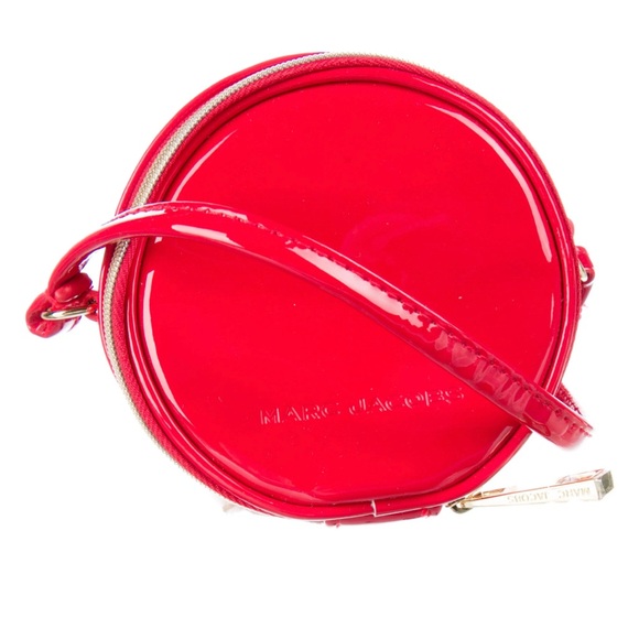Marc Jacobs | Bags | Marc Jacobs Mini Red Patent Leather Purse 4 Circle ...